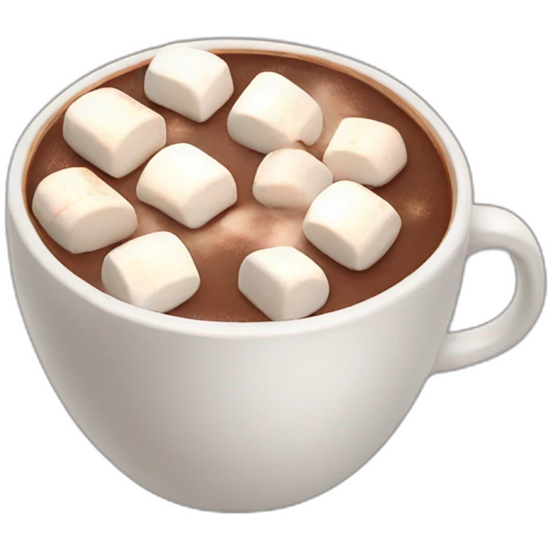 Hot chocolate with marshmallows Christmas themed emoji | AI Emoji Generator