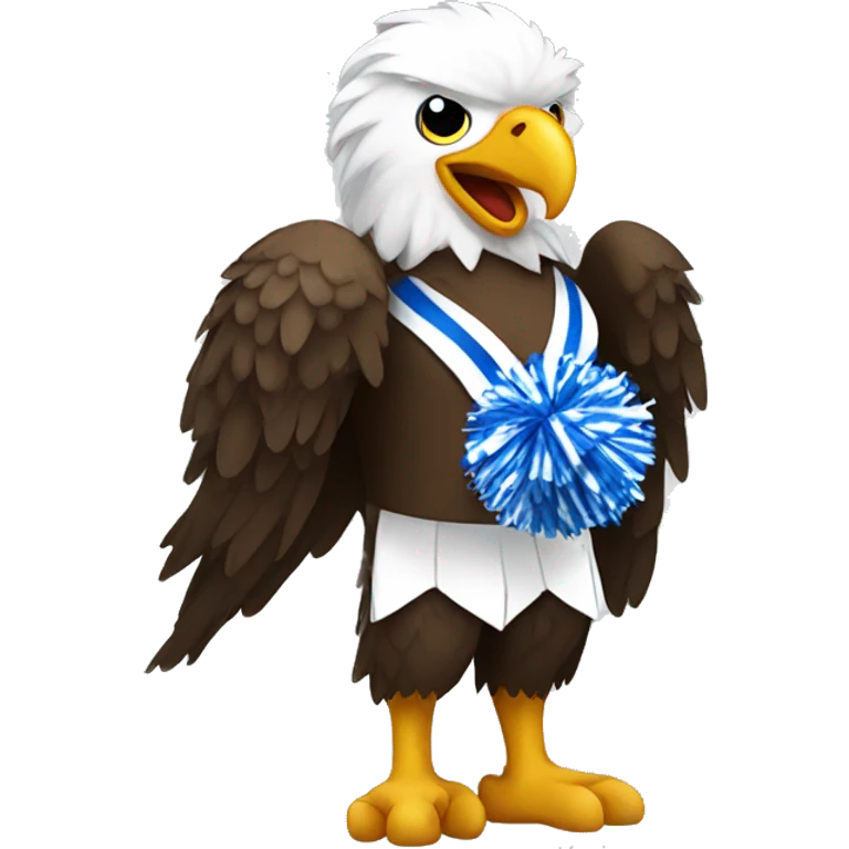 eagle holding cheerleading pom poms emoji | AI Emoji Generator