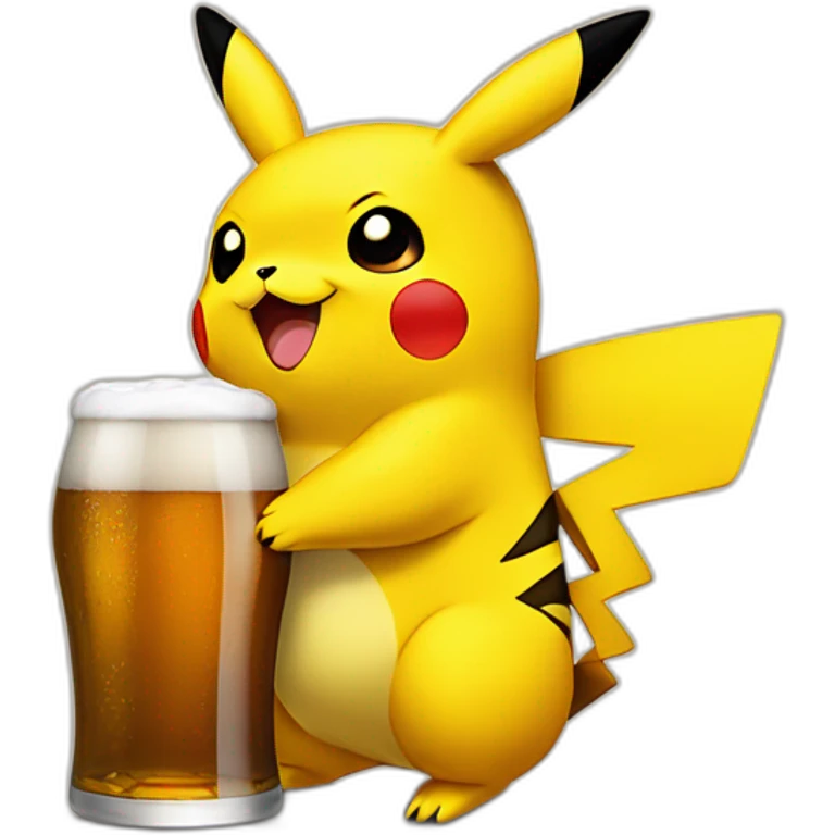 Pikachu qui boit une bière emoji | AI Emoji Generator