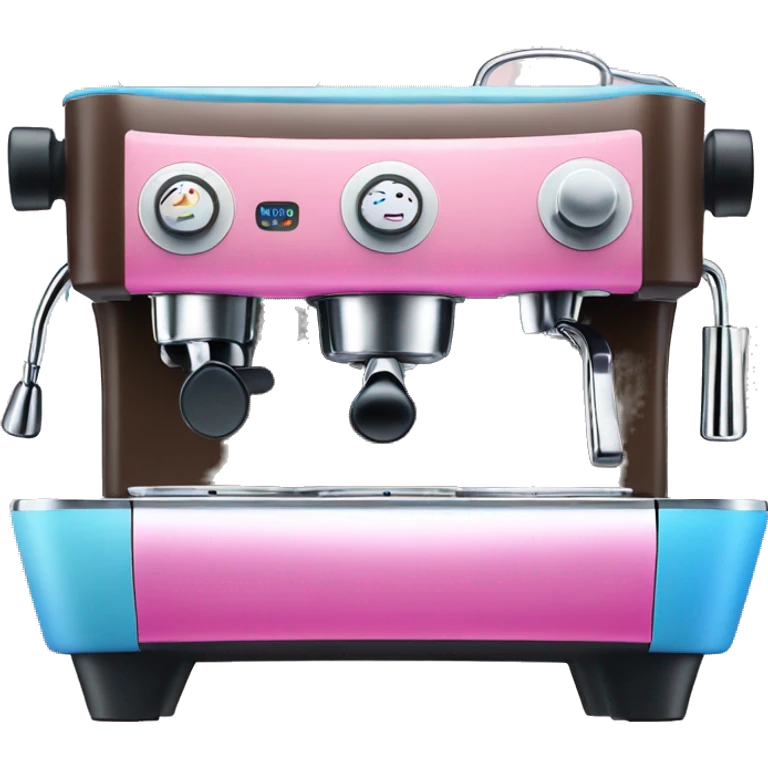 Pink and blue gradient hue espresso machine emoji | AI Emoji Generator