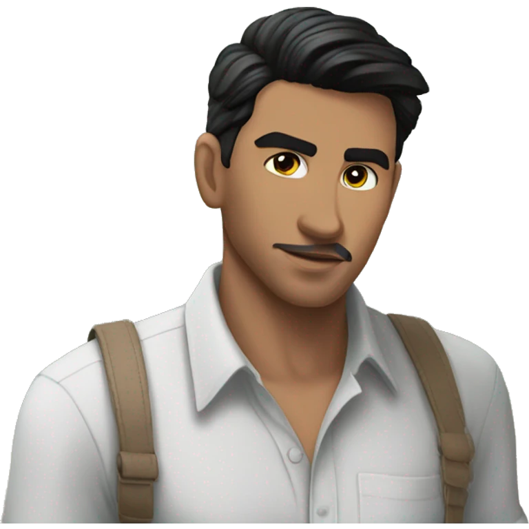 solo man outdoor portrait closeup emoji | AI Emoji Generator