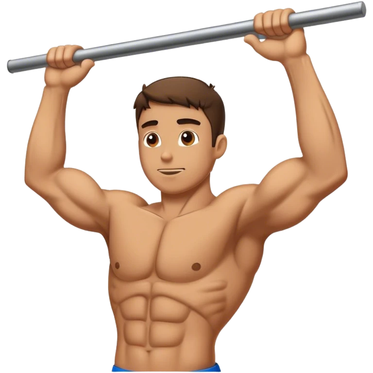 Guy doing pull ups emoji | AI Emoji Generator