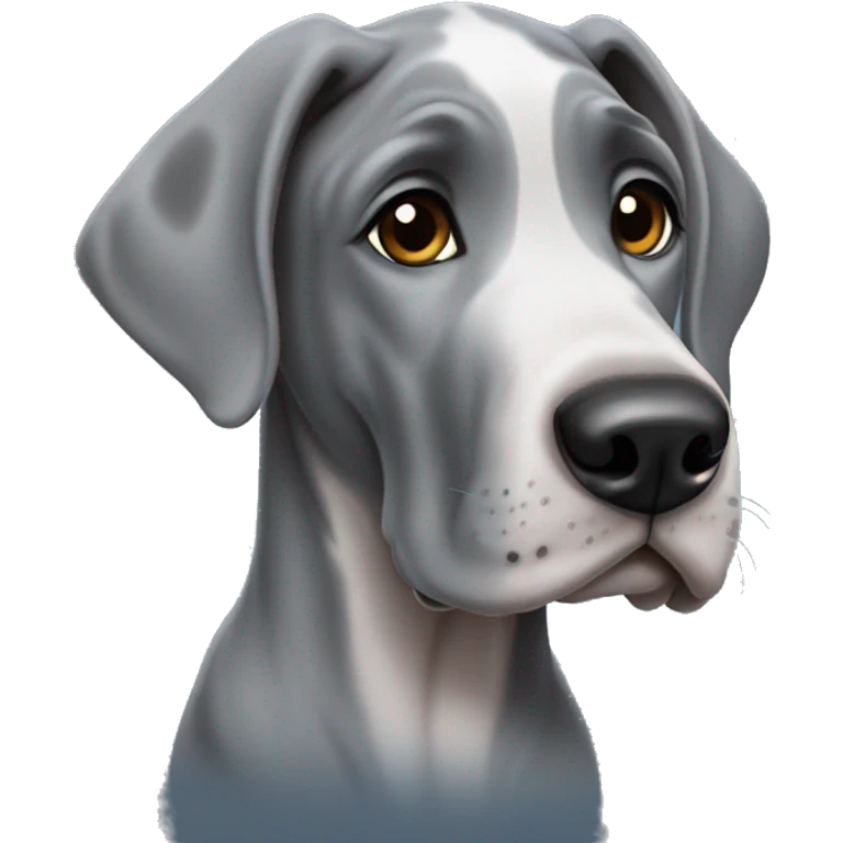 Gray Great Dane puppy emoji | AI Emoji Generator