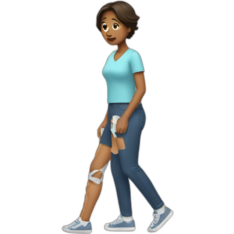 woman with broken leg emoji | AI Emoji Generator