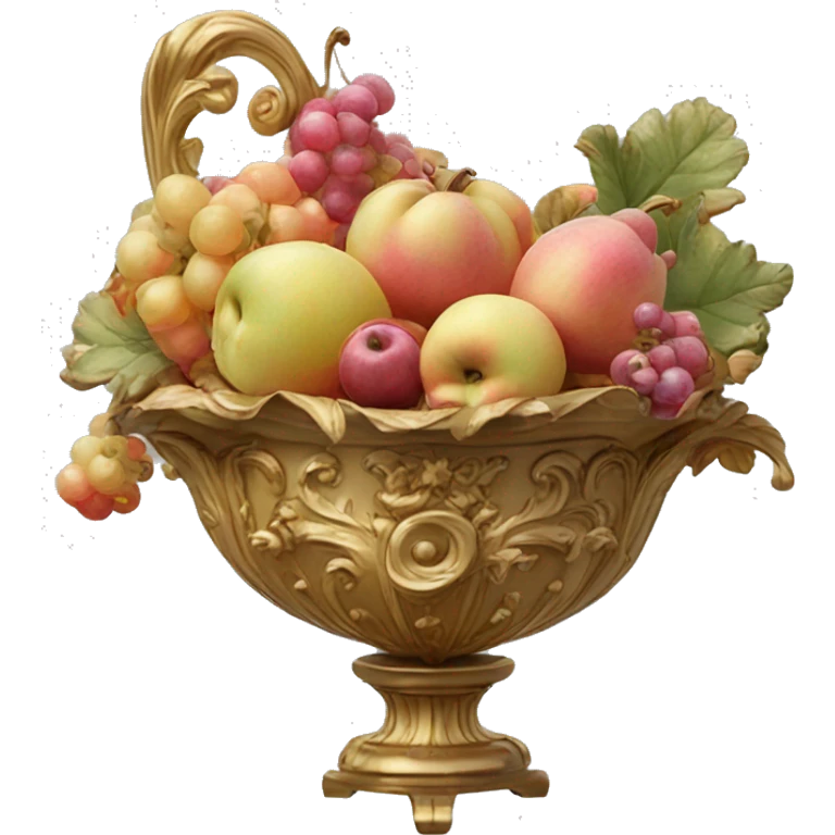 vintage highly detailed rococo cornucopia emoji | AI Emoji Generator