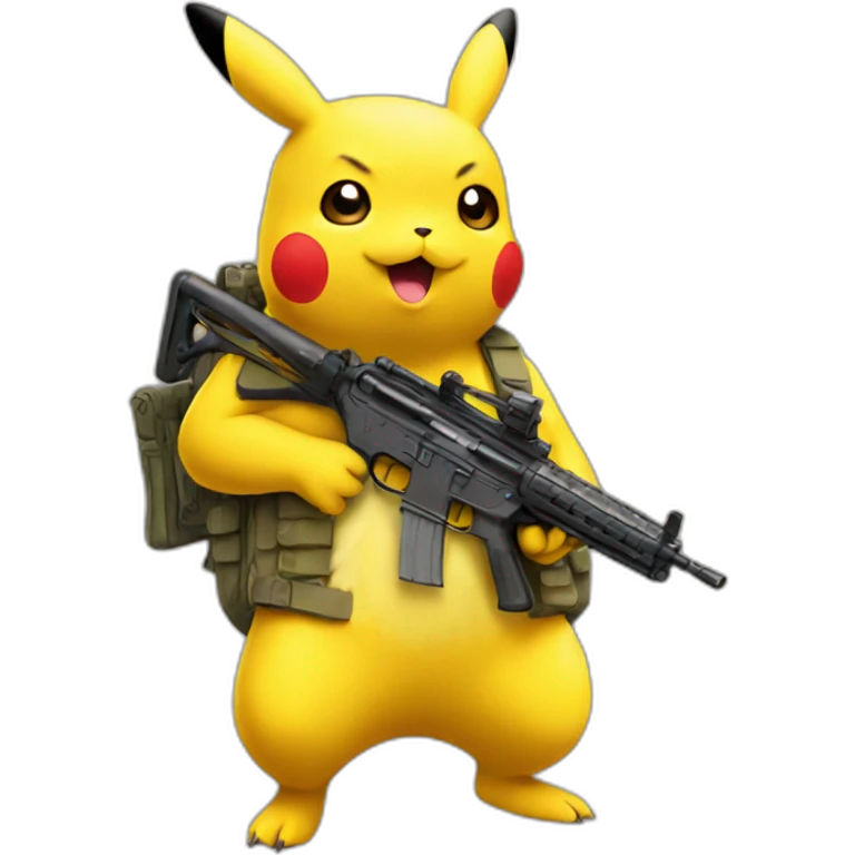 pikachu with rifle emoji | AI Emoji Generator