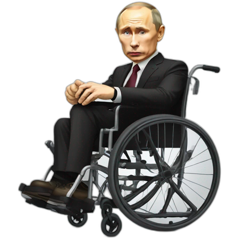 Depressed vladimir putin monke golden wheelchair jump emoji | AI Emoji ...