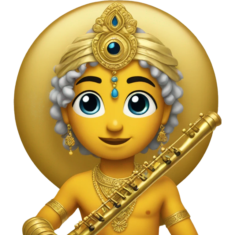 Krishna's golden flute. Inspired by 🪈 emoji emoji | AI Emoji Generator