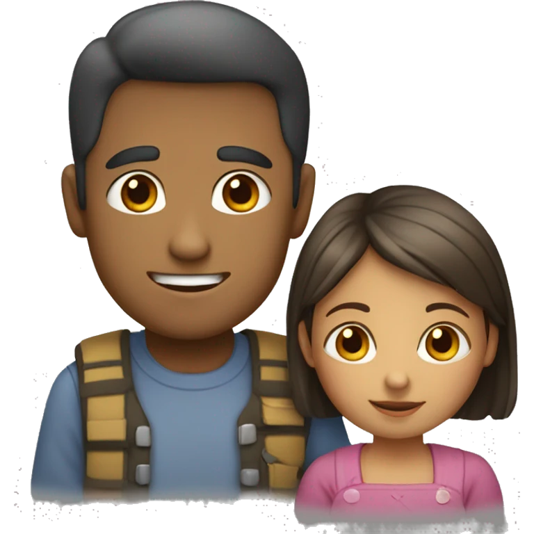 Abrazos un niño y una niña emoji | AI Emoji Generator