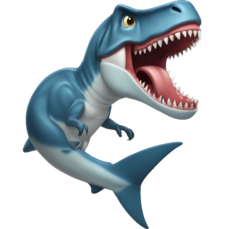 T-Rex eating a shark emoji | AI Emoji Generator