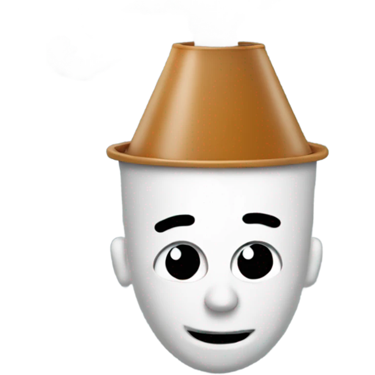a crazy with a funnel on his head emoji | AI Emoji Generator