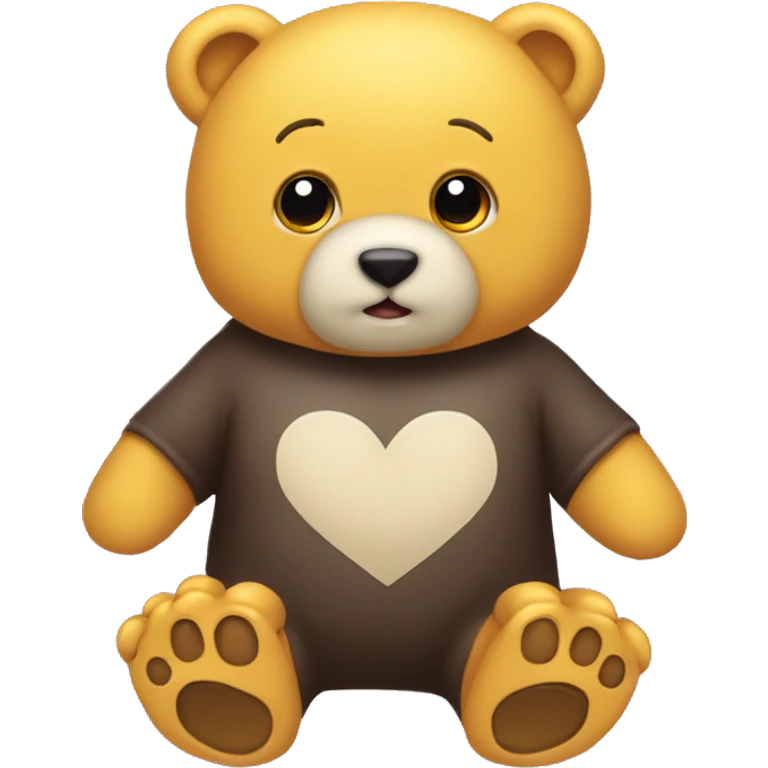 Osito con corazón amarillo emoji | AI Emoji Generator