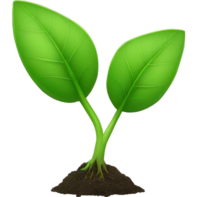 green plant sprout with two leaves emoji | AI Emoji Generator