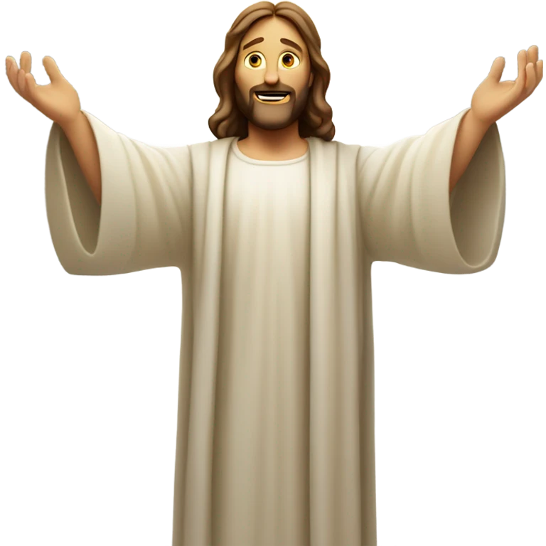 Touchdown Jesus emoji | AI Emoji Generator