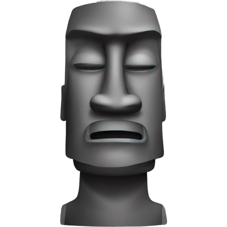 Moai whit a finger in its jaw emoji | AI Emoji Generator