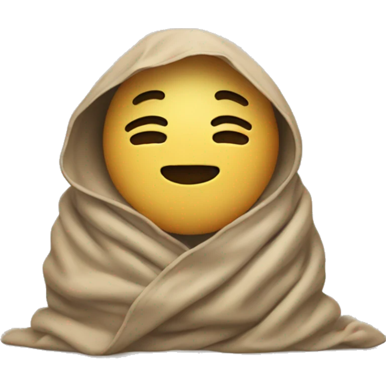 Someone wrapped in a blanket emoji | AI Emoji Generator