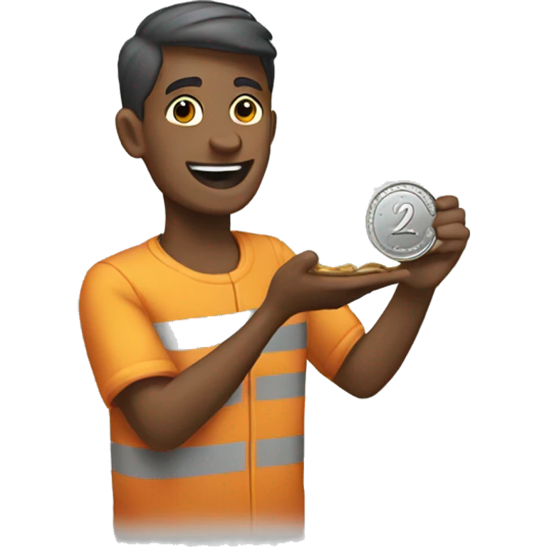 receiving coins emoji | AI Emoji Generator