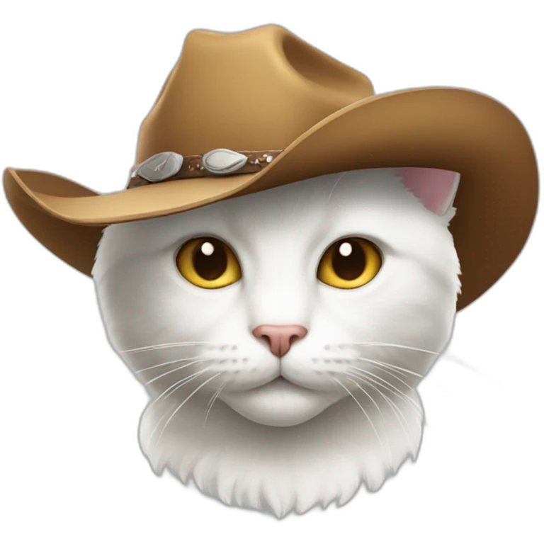 white cat cowboy hat emoji | AI Emoji Generator