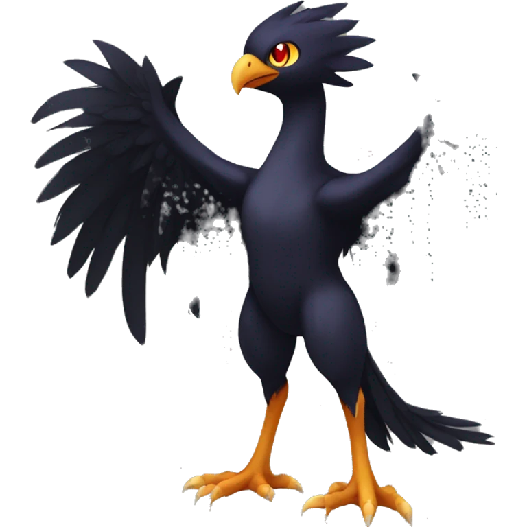 Fantasy legendary godly dark bird shadow-type-Phoenix Fakemon full body ...