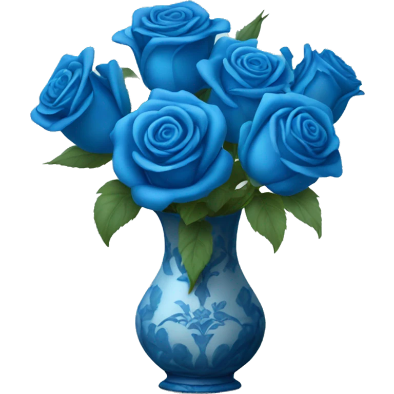 Vase of blue roses emoji | AI Emoji Generator