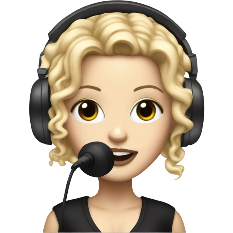 popstar madonna with a headset microphone emoji | AI Emoji Generator