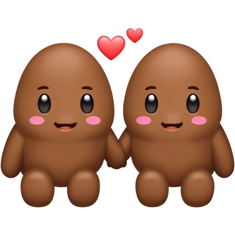 two poops holding hands emoji | AI Emoji Generator