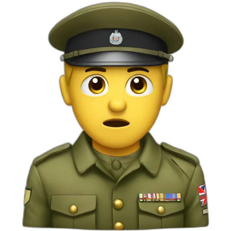 British army soldier crying emoji | AI Emoji Generator