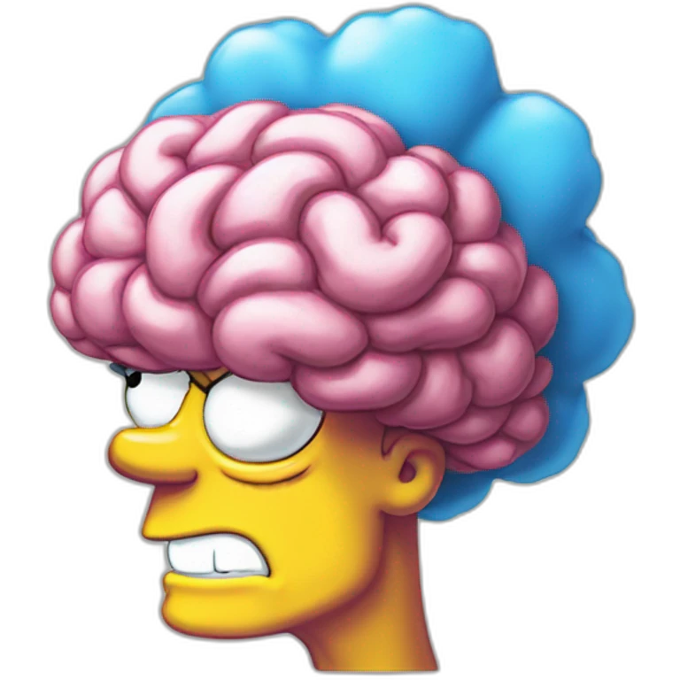 Simpson's Brain boom emoji | AI Emoji Generator
