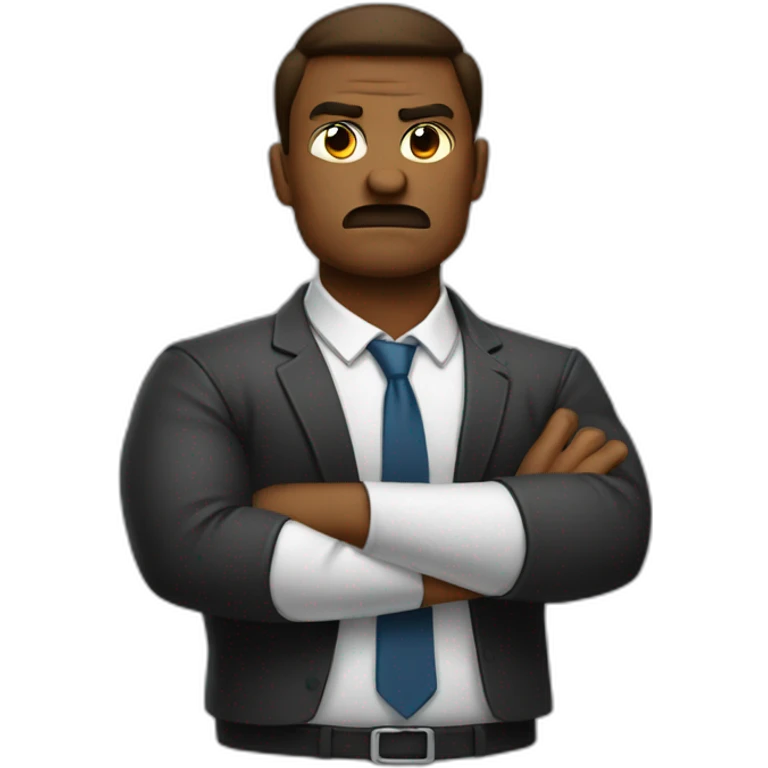 HR-manager crossed arms angry emoji | AI Emoji Generator