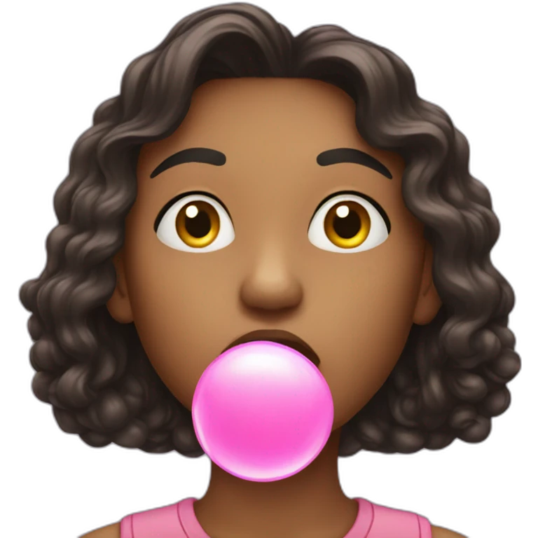 blowing a bubble gum emoji | AI Emoji Generator