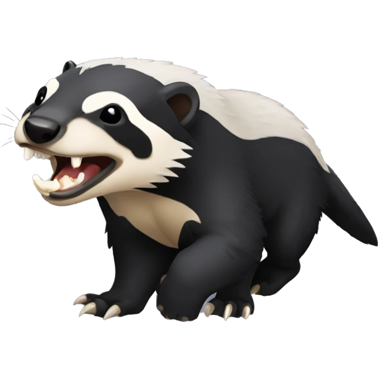Honey Badger baring teeth emoji | AI Emoji Generator