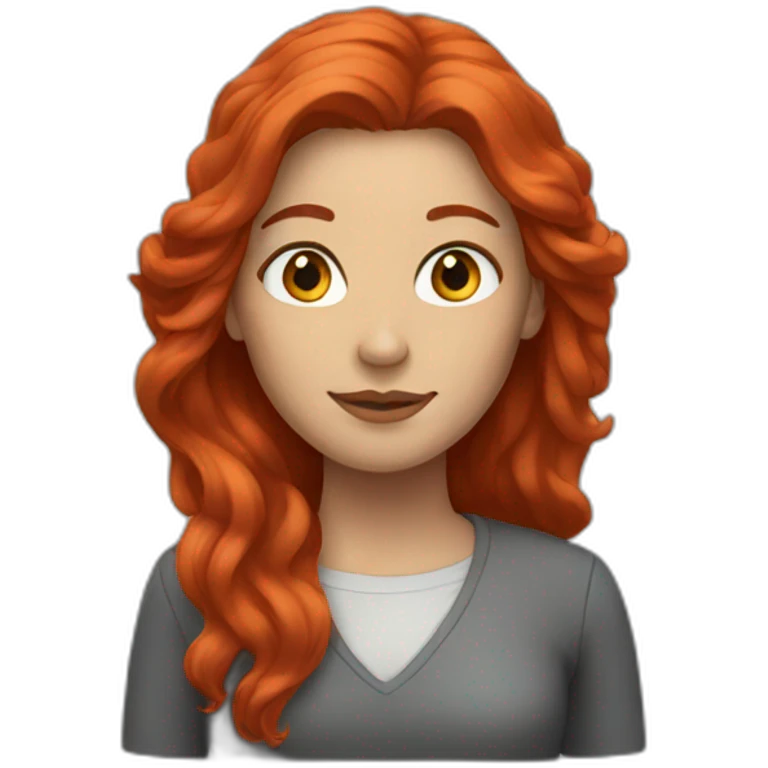 woman with long red hair emoji | AI Emoji Generator