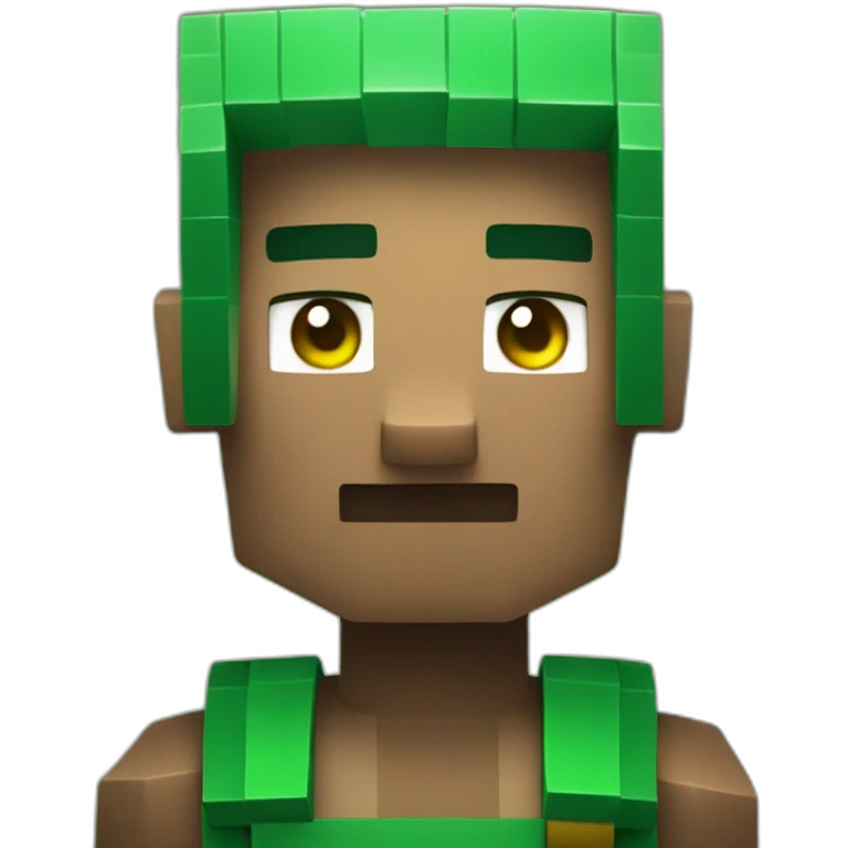 a minecraft villager take a minecraft emerald emoji | AI Emoji Generator