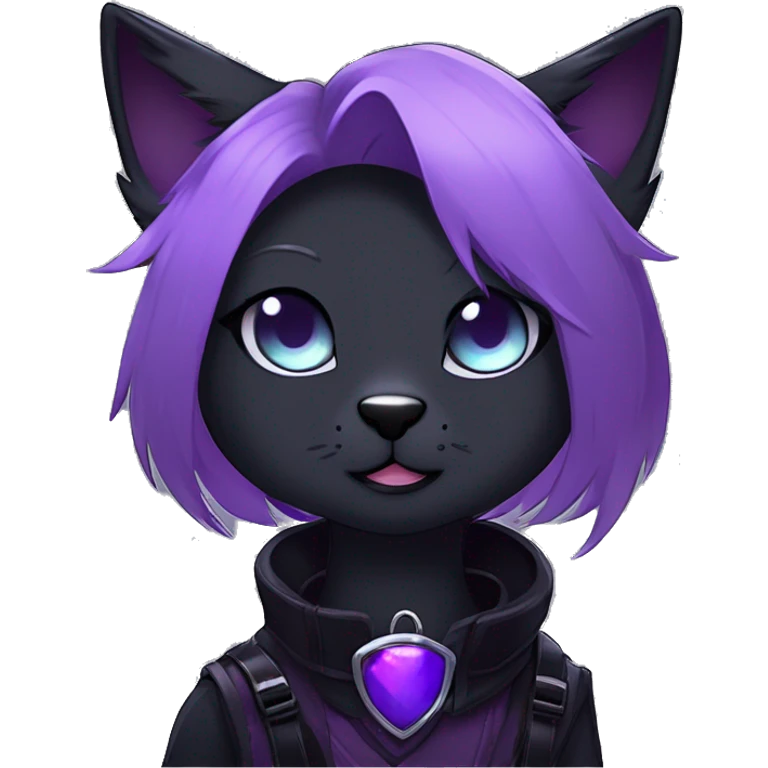 Gorgeous furry gothic dark techwear anime style anthro black cat furry ...