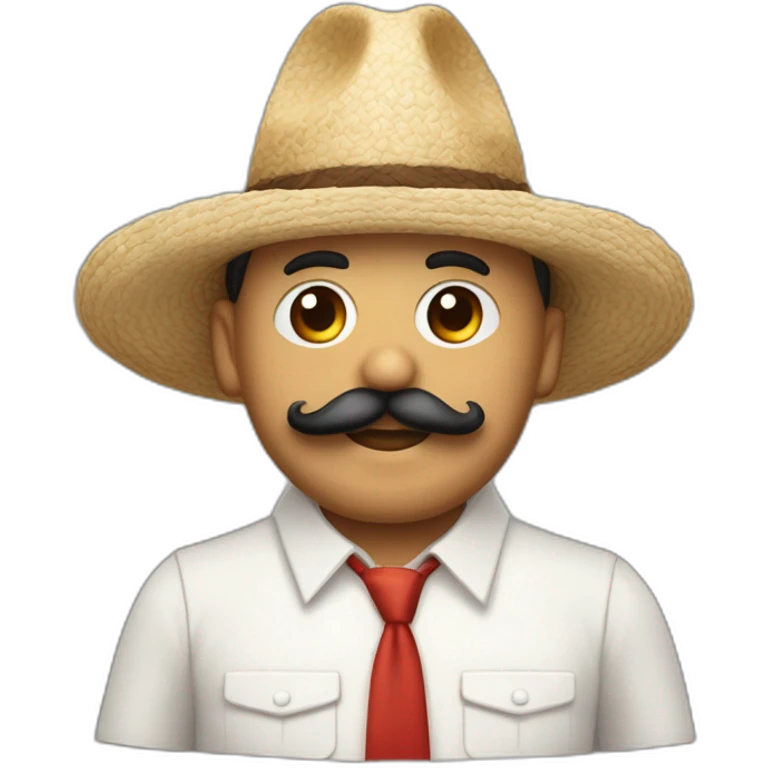 papi chifle con cuerpo y un bigote con sombrero de paja emoji | AI ...