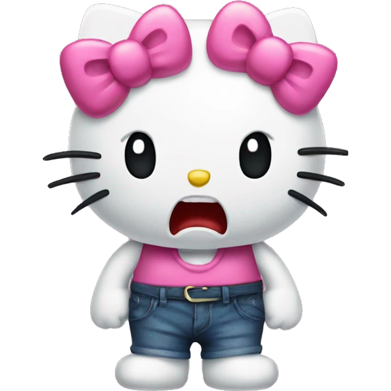 Angry Hello kitty emoji | AI Emoji Generator