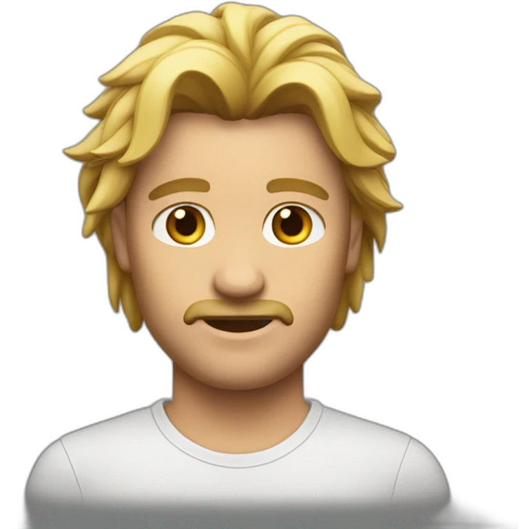 Emoji de caras con mullet morenos emoji | AI Emoji Generator