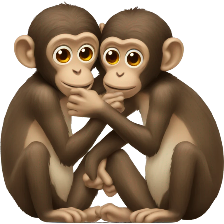Two monkeys kissing emoji | AI Emoji Generator