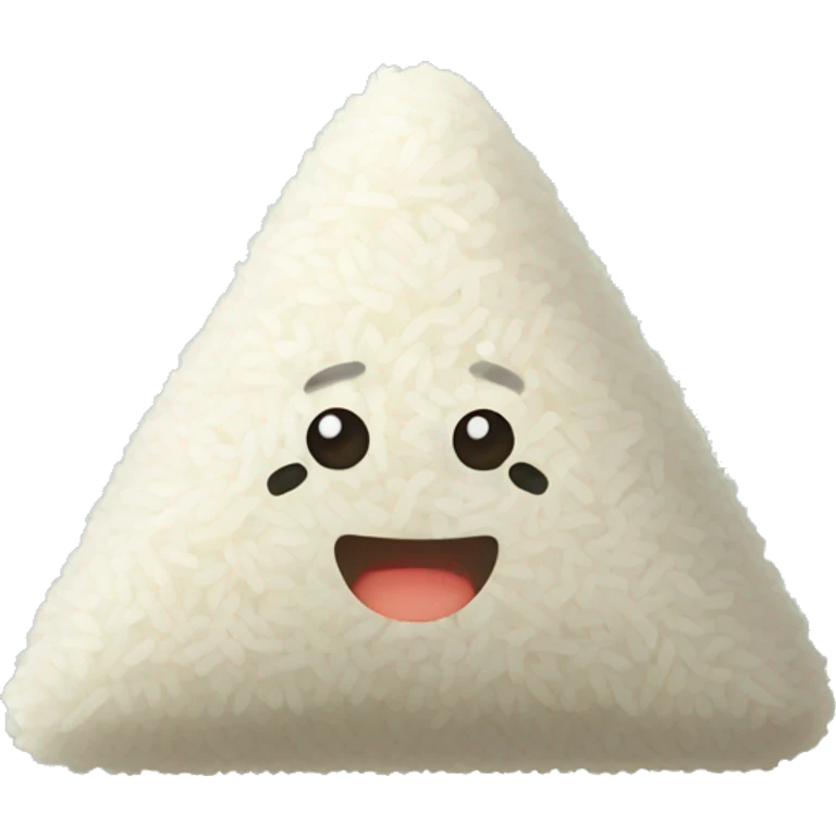 Triangular shape of rice ball emoji | AI Emoji Generator