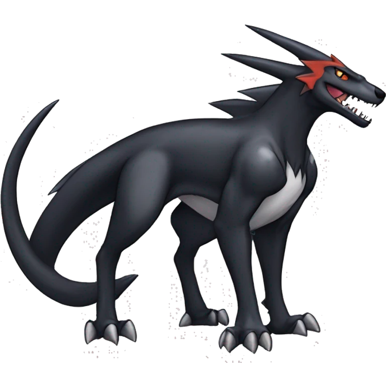 Black Cool Edgy Nargacuga-Garchomp-Houndoom-Sergal Fakémon-Digimon with ...