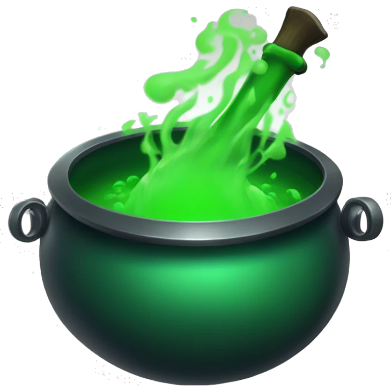 Witch's Cauldron green potion emoji | AI Emoji Generator