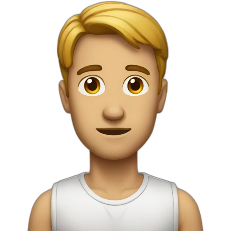 A man standing straight but looking left side emoji | AI Emoji Generator