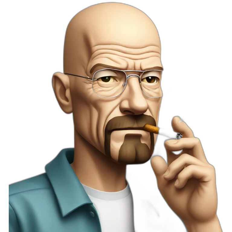 Walter white smoking a cigarette emoji | AI Emoji Generator