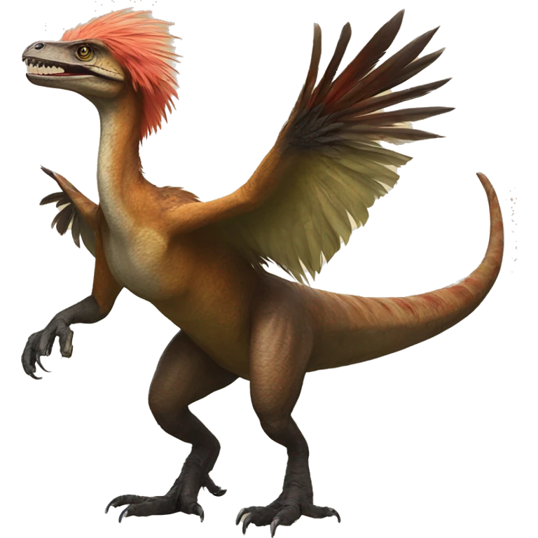 A feathered Utahraptor riding another feathered Utahraptor emoji | AI ...