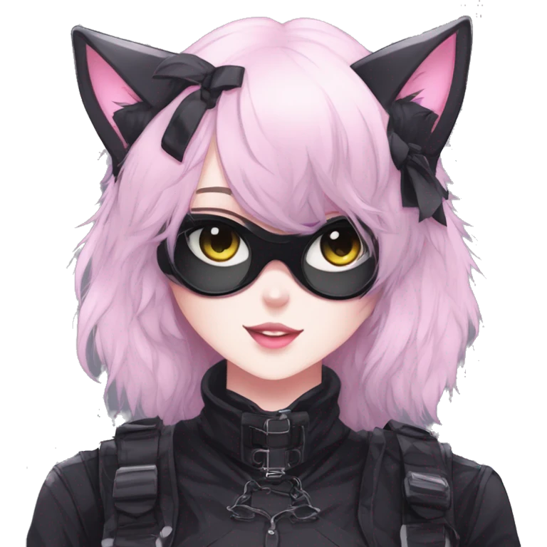 Gorgeous furry gothic dark techwear anime style anthro black cat furry ...