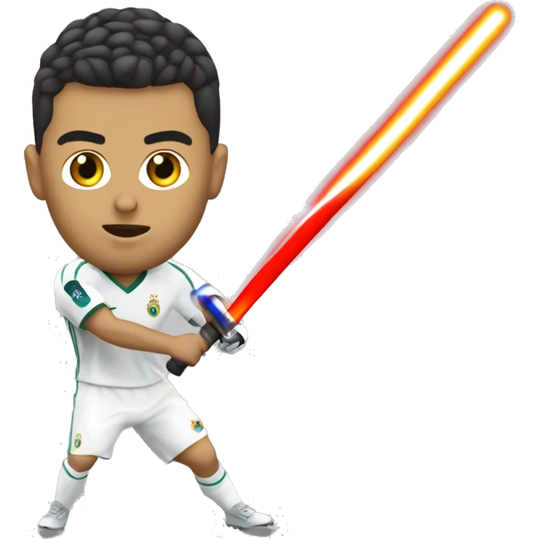 Ronaldo avec un sabre laser’ emoji | AI Emoji Generator