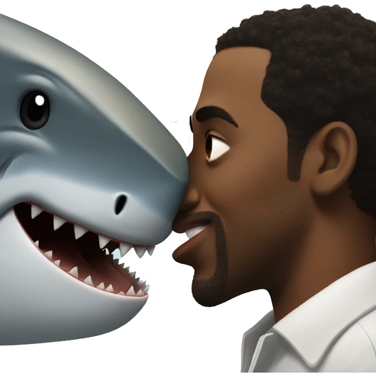 Shark kissing diddy emoji | AI Emoji Generator