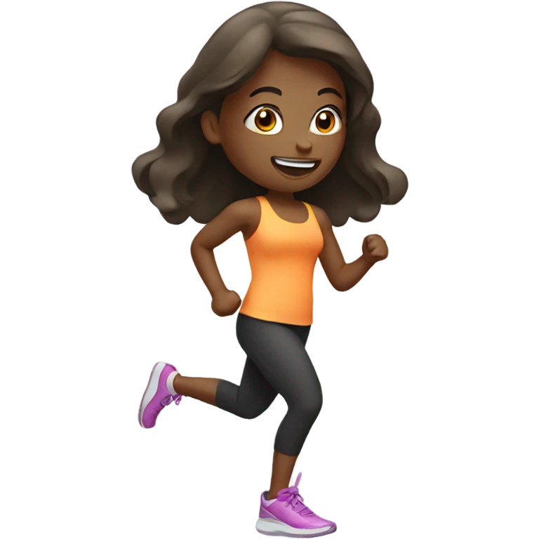 Girl doing exercise emoji | AI Emoji Generator