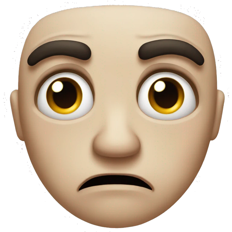 grumpy face with dark bruises under eyes emoji | AI Emoji Generator