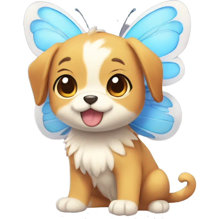 Kawaii Butterfly-Puppy-Pokémon-Fakémon Full Body emoji | AI Emoji Generator